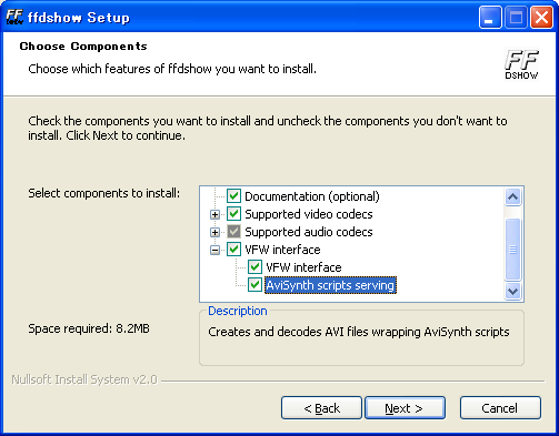 ffdshowのインストール（旧版） - AviSynth.info